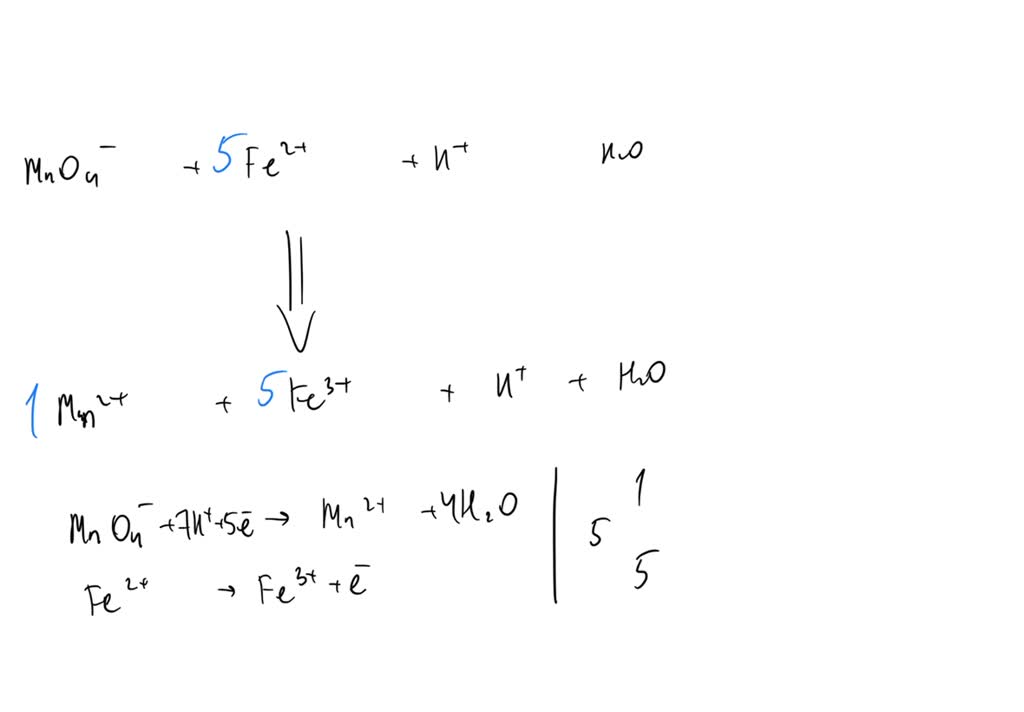 SOLVED: Balance the following redox reaction in acidic solution by ...
