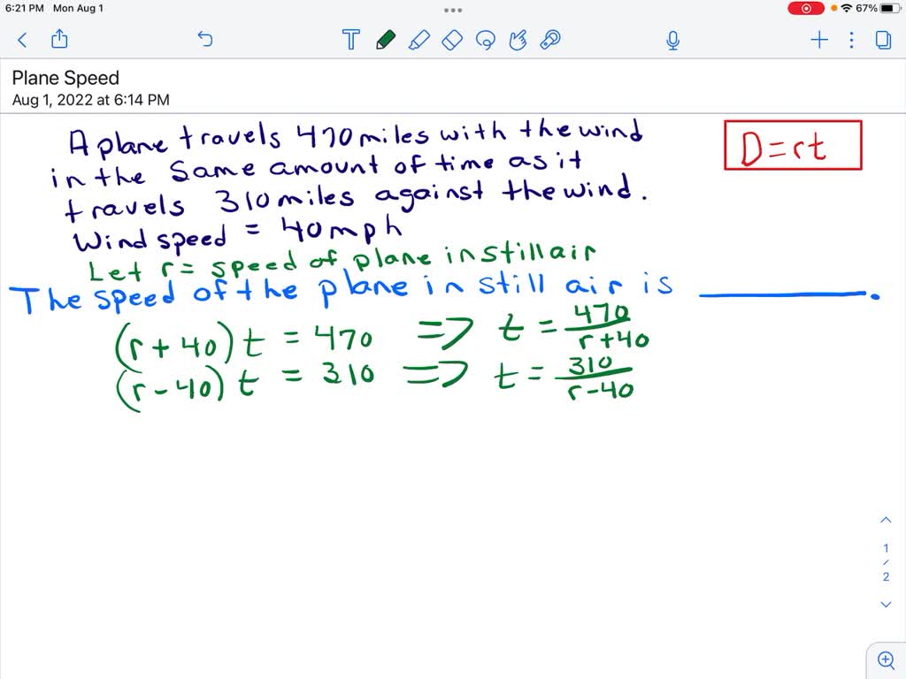 A plane traveled 4350 miles with the wind in 7.5 hours and 3450 miles ...