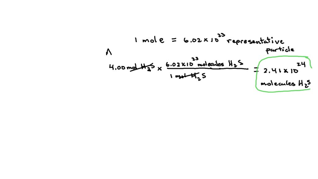 Solved Calculate The Number Of Molecules In 400 Moles H2s Express