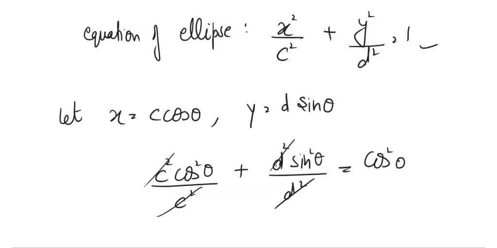 SOLVED: Problem 3 - Find parametric equations for the ellipse, where a and b are positive ...