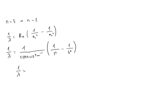 The rydberg equation accurately predicts the line spectra of...