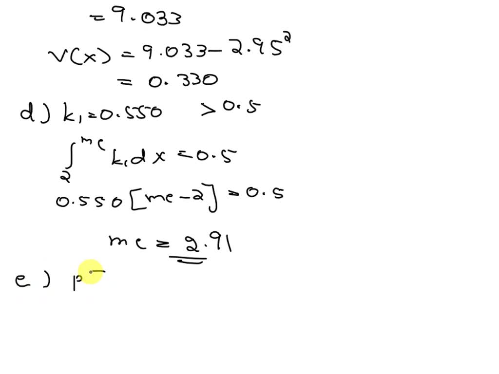 A continuous RV, x has a probability distribution function (PDF ...
