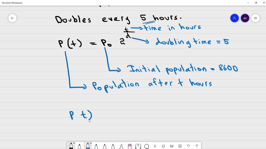 SOLVED: A culture of bacteria has an initial population of 8600 ...