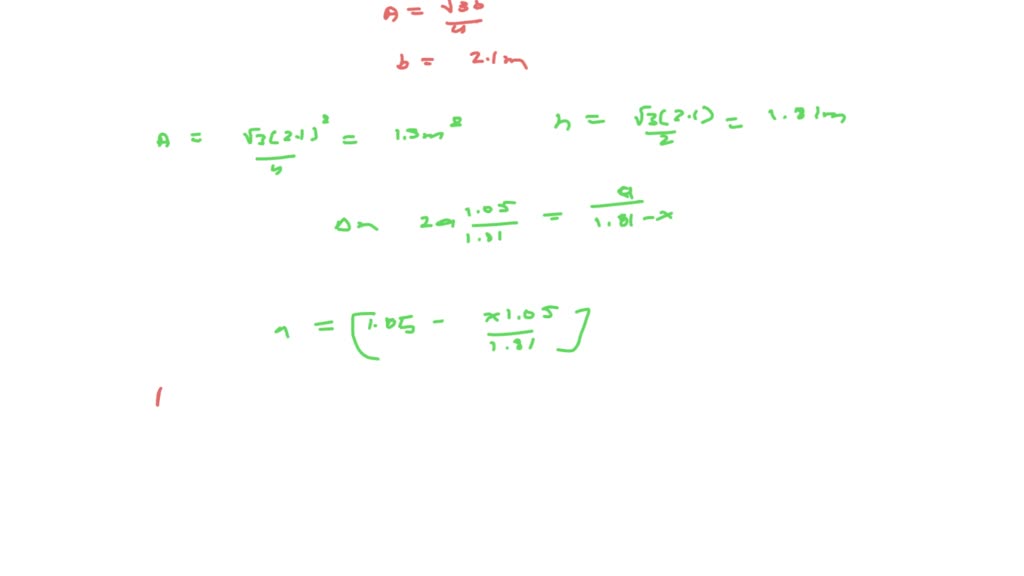 Solved A Flat Surface With The Shape Of An Equilateral Triangle Is