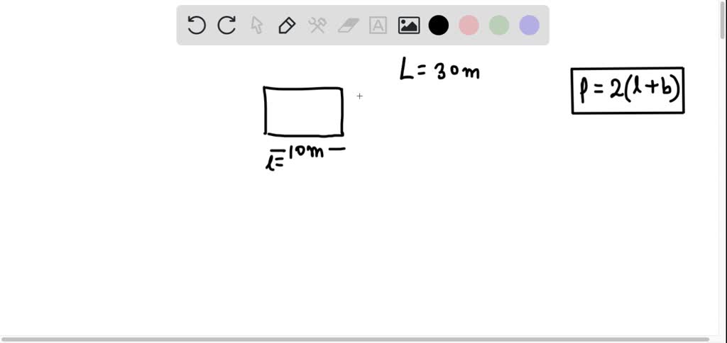 SOLVED: A farmer puts a rope 30m round a rectangular garden whose length is 10m. What is the ...