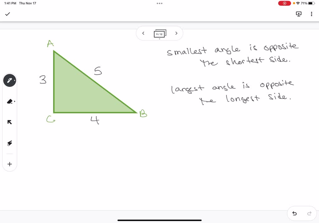 SOLVED: Name the smallest angle of âˆ†ABC. The diagram is not to scale ...