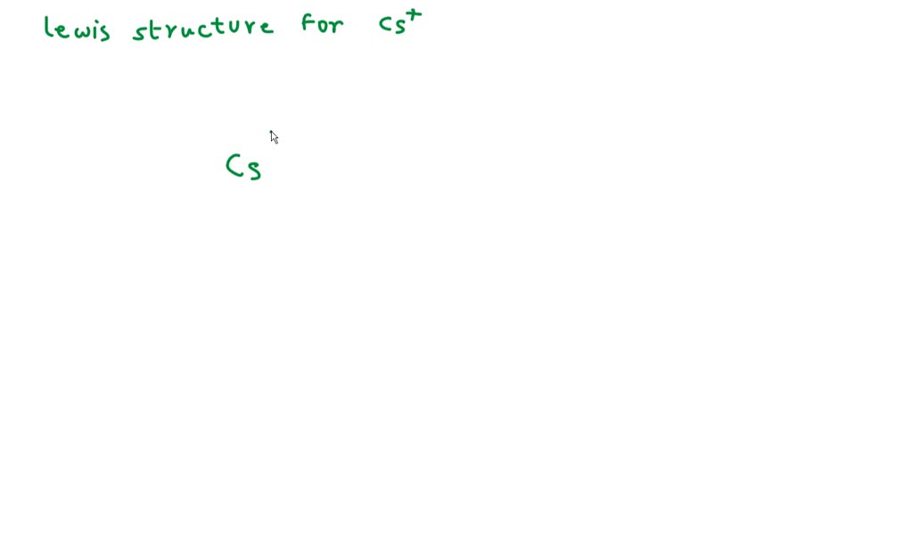 SOLVED: draw the lewis structures for each atom or ion: Cs+