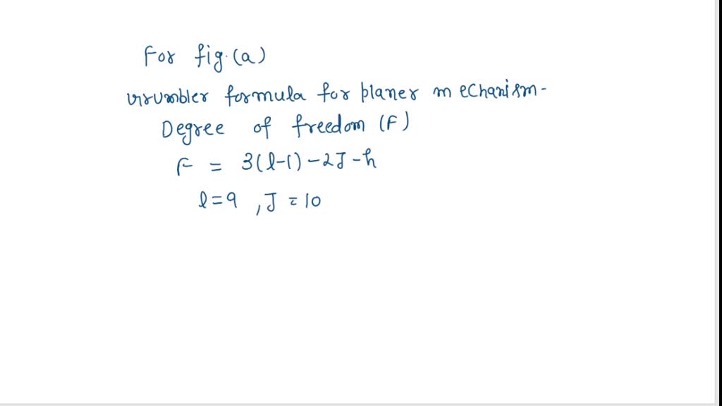 Exercise 2.9: Use the planar version of Gruebler's formula to determine ...