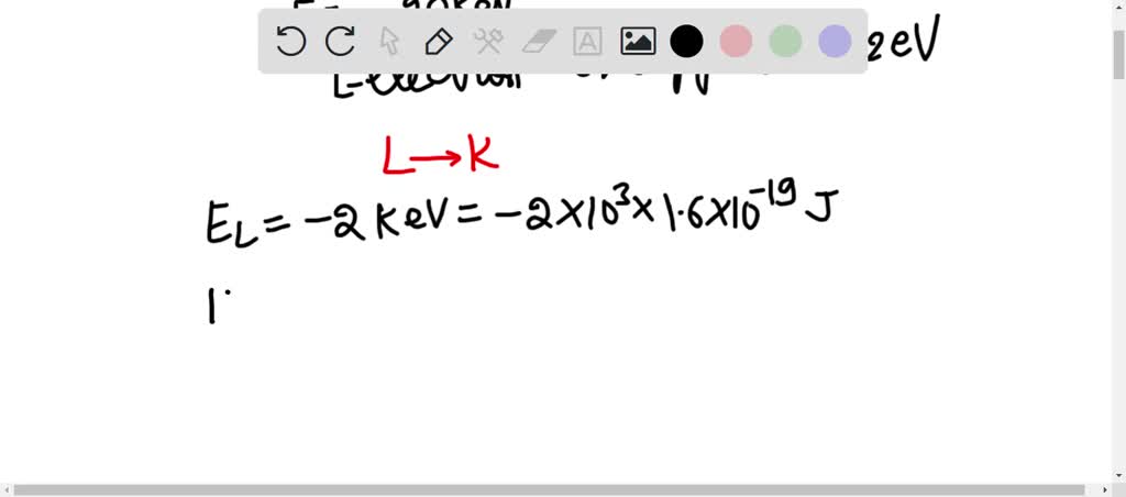 SOLVED: Calculate the energy of the characteristic x-ray produced when ...