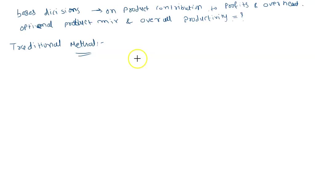 SOLVED: Using the traditional method which bases decisions solely on a ...