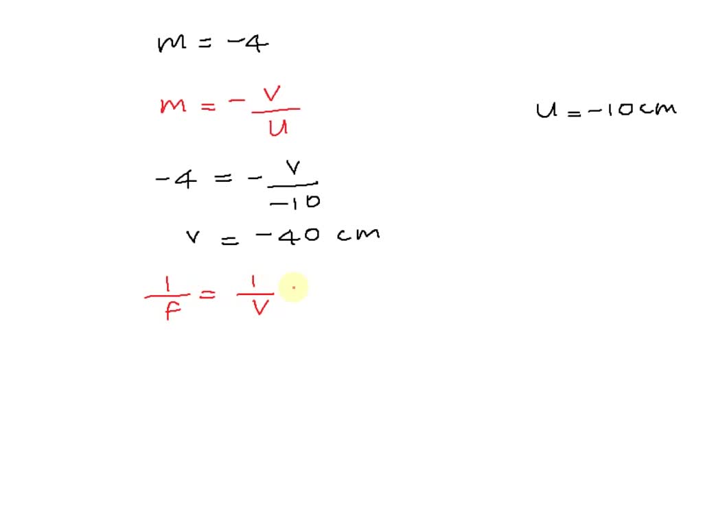 SOLVED: A concave mirror forms a real image four times as tall as the object placed 10 cm in ...