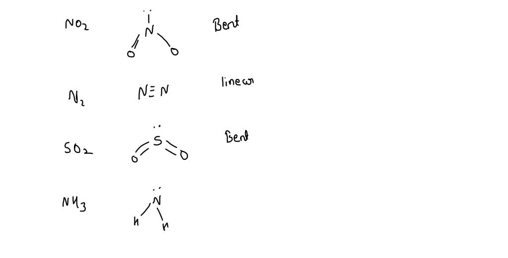 SOLVED: Predict the molecular geometry of any of the following ...