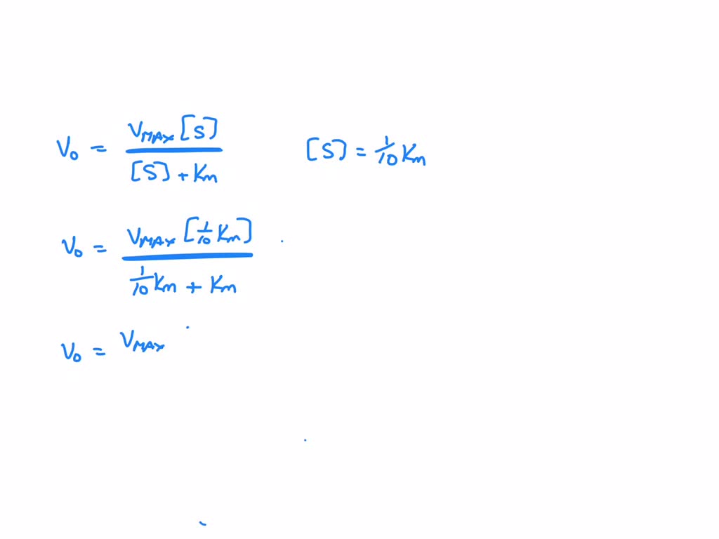 SOLVED: More Michaelis-Menten. For an enzyme that follows simple ...