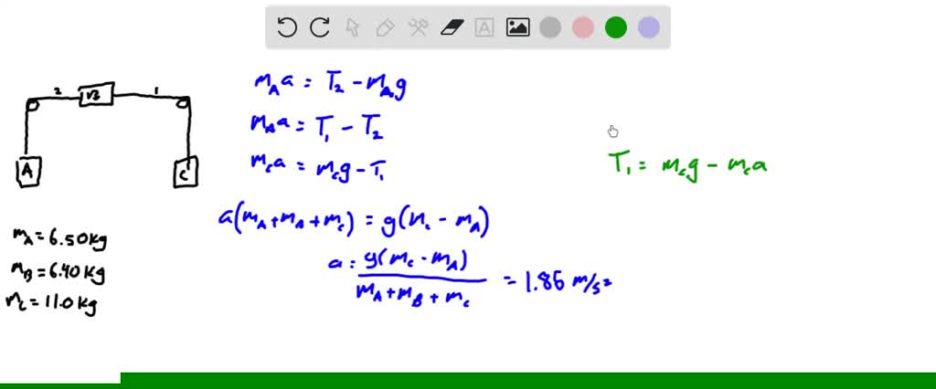 SOLVED: 'Chapter 05, Problem 067 The figure shows three blocks attached by cords that loop over ...