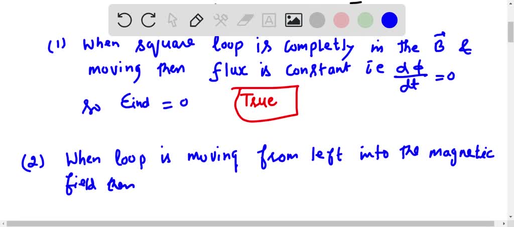 SOLVED: A square loop of wire with a small resistance is moved with constant speed from a field ...