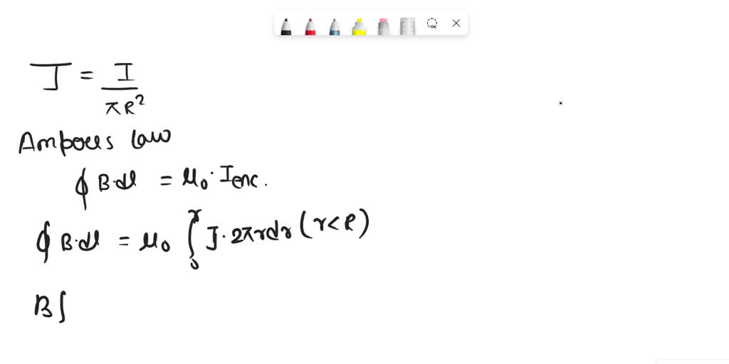 SOLVED: 1. Using Ampere's Law, what is the equation of the magnetic ...