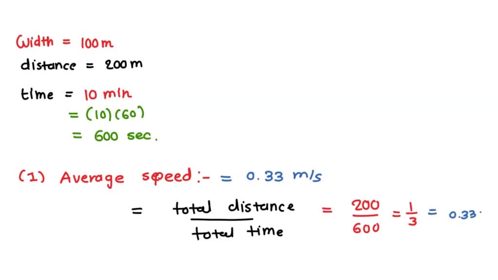 SOLVED: Reema Swims in a pool that is 100 m wide.she covers 200 m 'in ...
