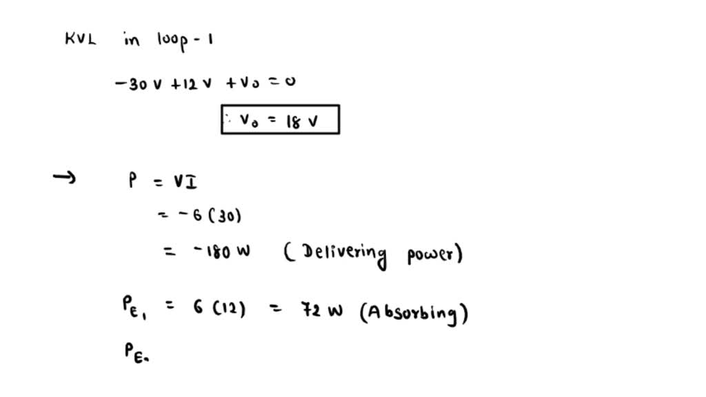 SOLVED: Q1(a) Find the value of Vo and power by each element: For the ...