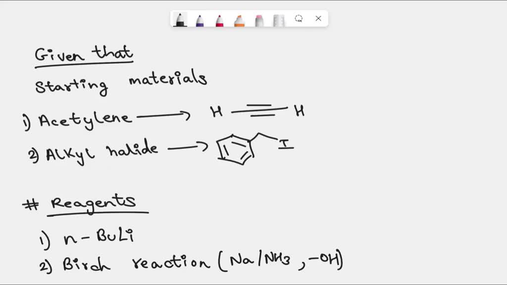 SOLVED: Using acetylene and any alkyl halides as starting materials, synthesize the following ...