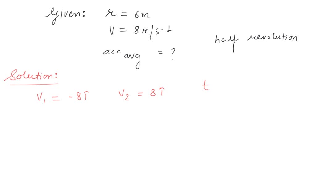 SOLVED: A particle is moving along a circular path of radius 6 m with a uniform speed of 8 1 ms ...