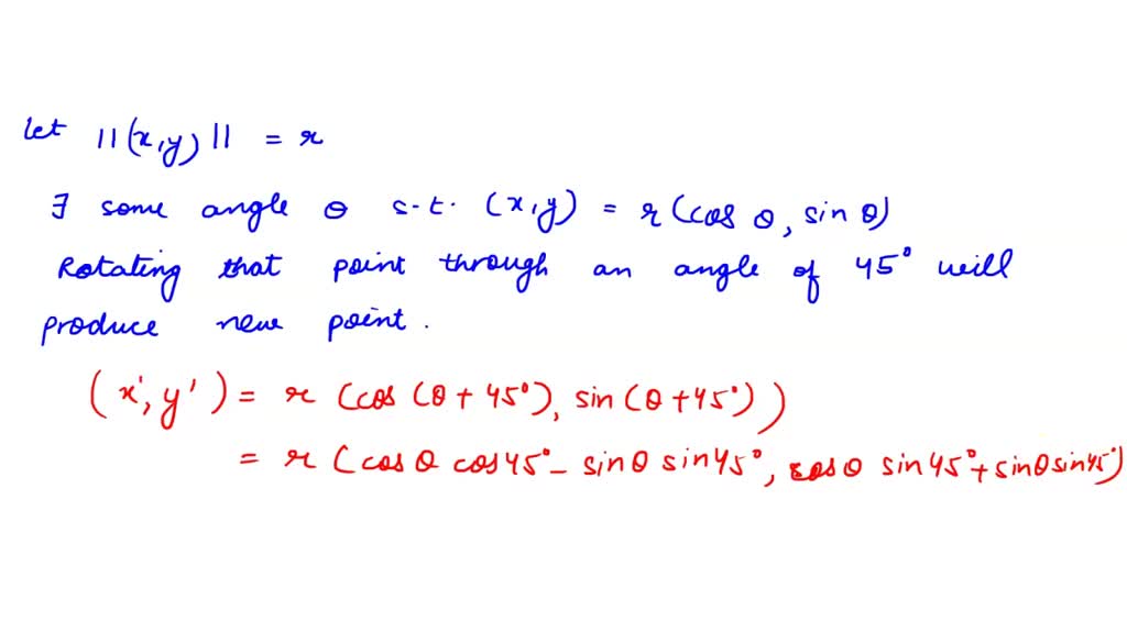 SOLVED: 'Let T R2 4 R2 denote the linear transformation which rotates ...