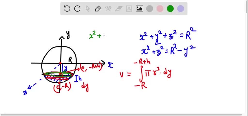 SOLVED: 4 Find the volume of liquid needed to fill a sphere of radius R ...