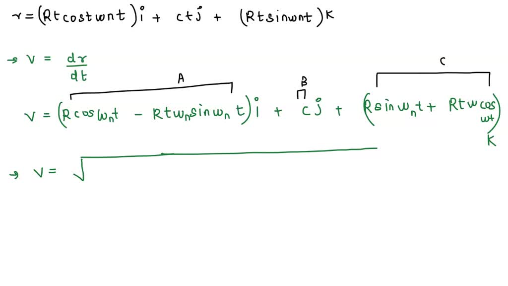 SOLVED: The three-dimensional motion of a particle is defined by the position vector r = (Rtcos ...