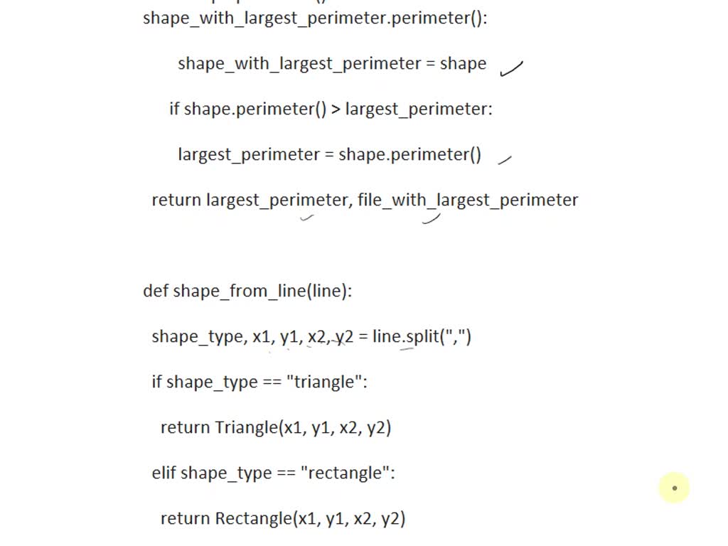 What is the largest perimeter of a shape made from the shapes in files ...