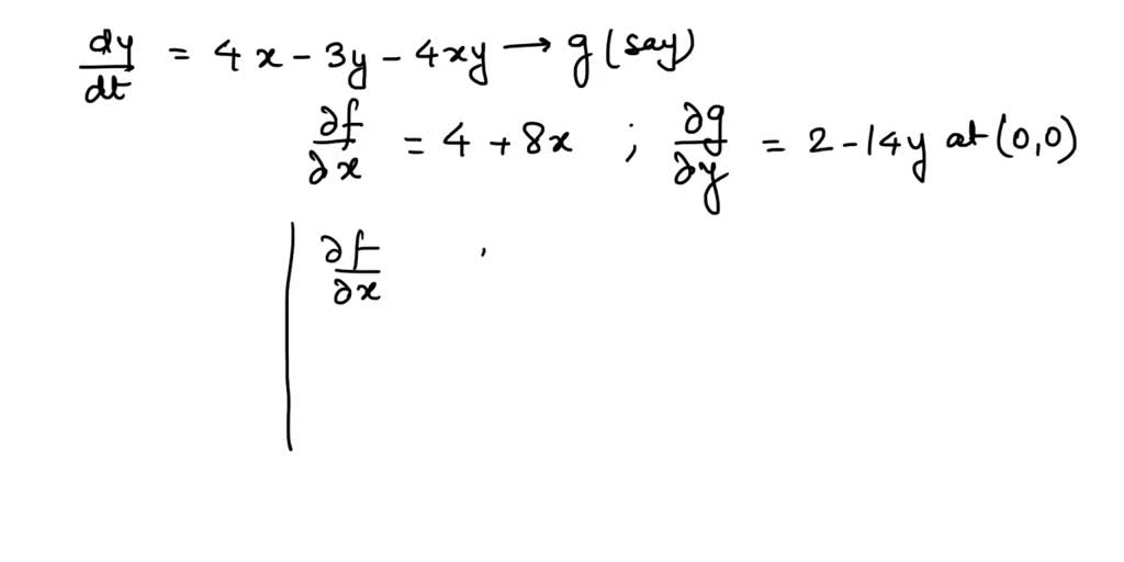 SOLVED: Determine asymptotic stability/unstability of the equilibrium ...