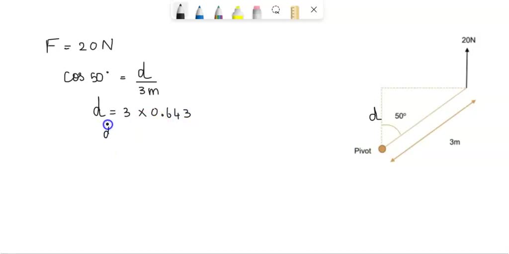 SOLVED: If balanced, calculate the reaction force at the pivot (marks ...