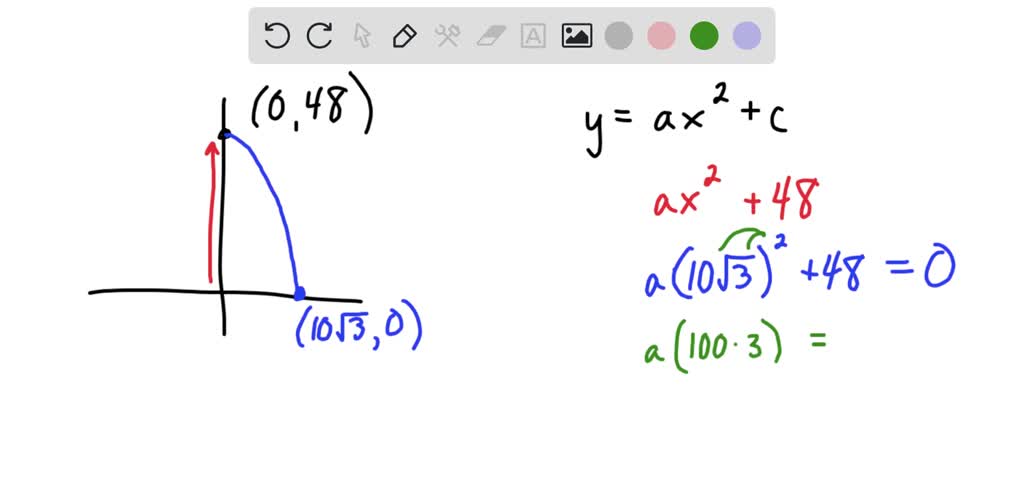 SOLVED: Water is flowing from a horizontal pipe 48 feet above the ...