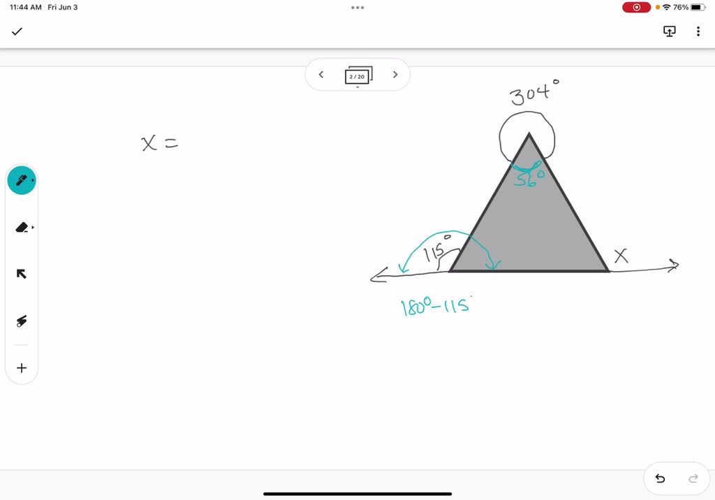SOLVED: 'work out the size of x please Work out the size of angle X ...