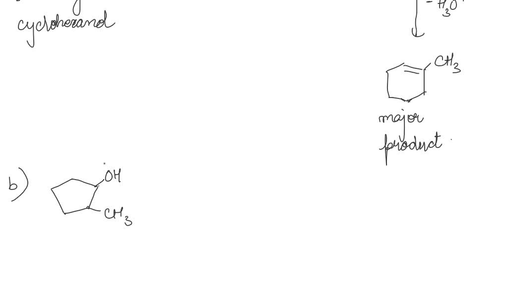 SOLVED: Predict the major products of dehydration catalyzed by sulfuric ...