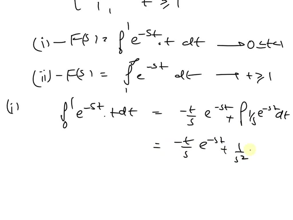 Solved Text Use Definition 7 1 1 Definition 7 1 1 Laplace Transform Let A Function Be
