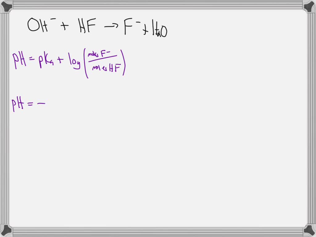 SOLVED: A buffer solution contains 0.350 mol of HF and 0.350 mol of NaF in 1.00 L of solution ...
