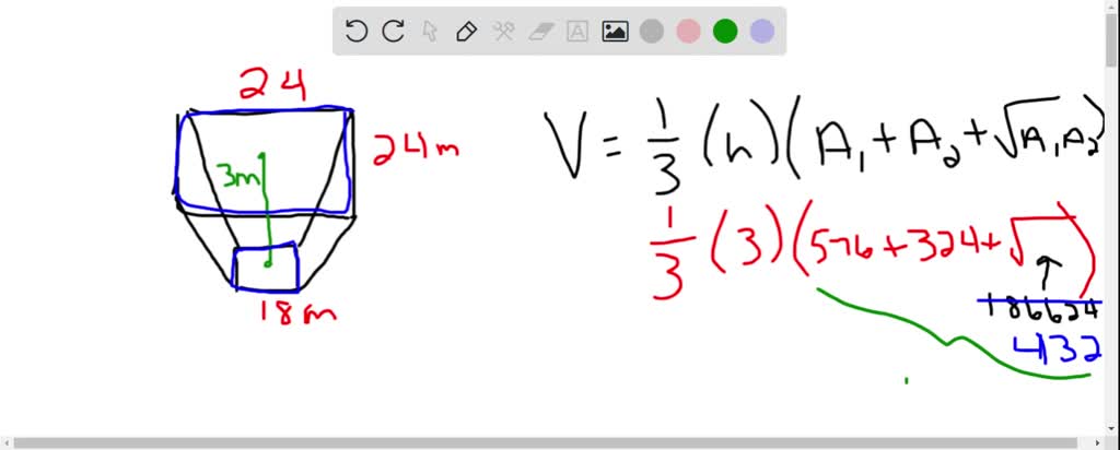 SOLVED: 2. A reservoir is in the form of the frustum of an inverted ...