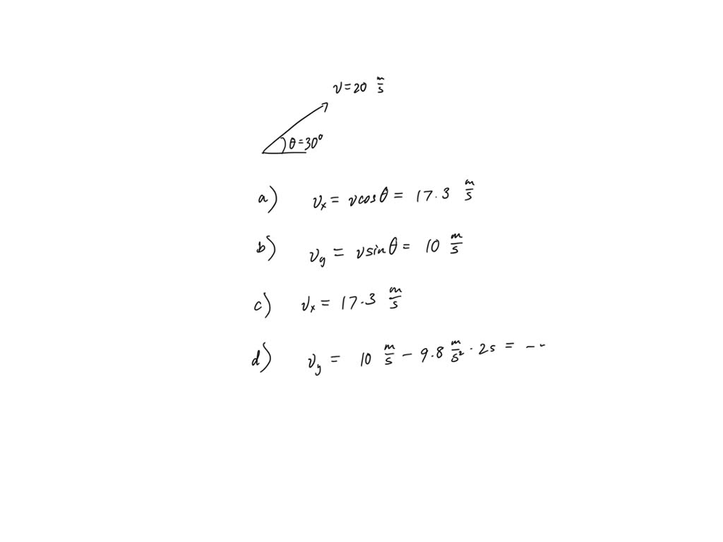 SOLVED: A ball is thrown at an initial velocity of Vo making an angle ...