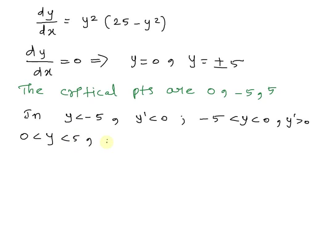 SOLVED: Consider the following autonomous first-order differential ...
