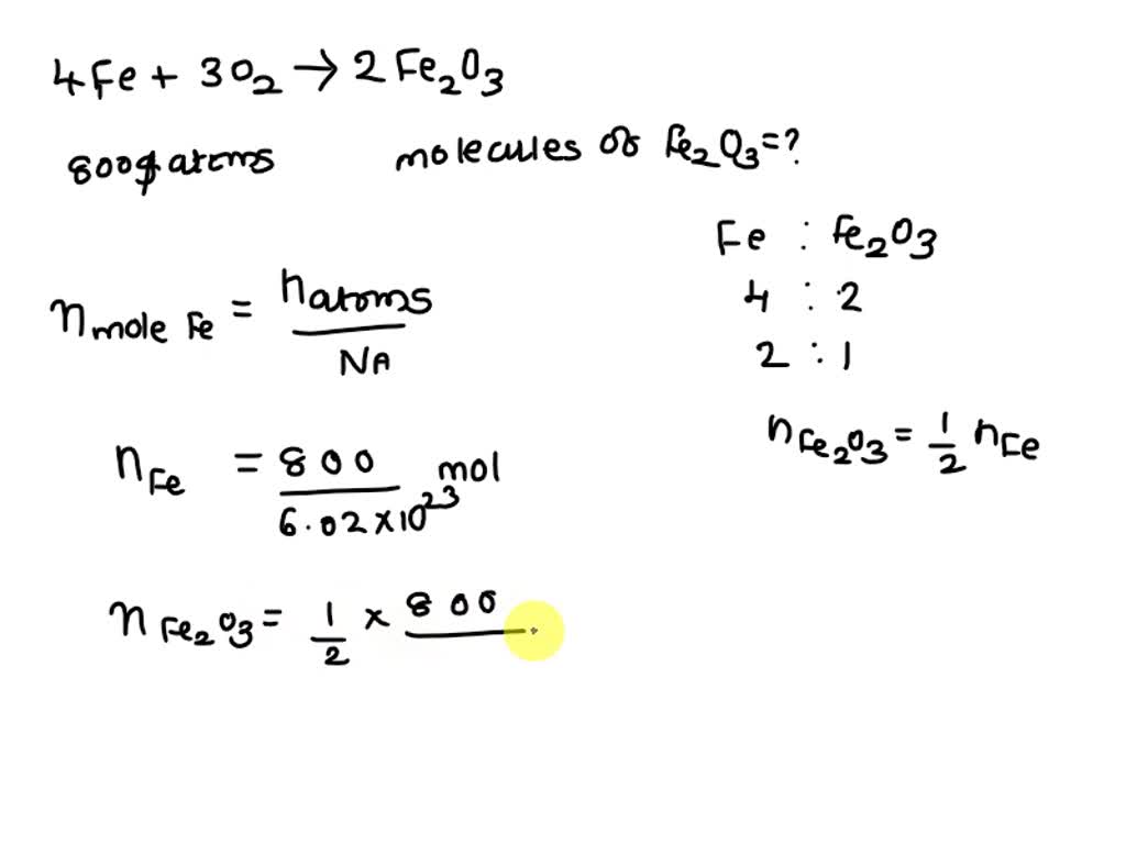 SOLVED: The rusting of iron is represented by the equation 4Fe + 3O2 -> 2Fe2O3. If you have an ...