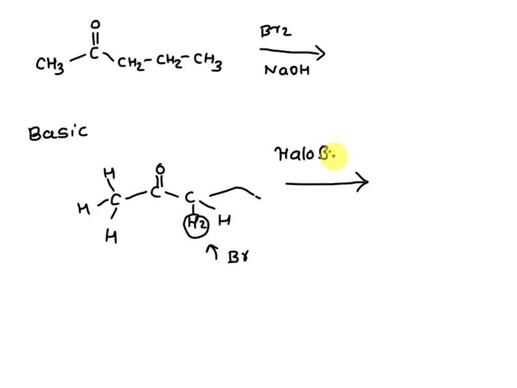 SOLVED: Bromination of acidic protons can occur for molecules treated ...