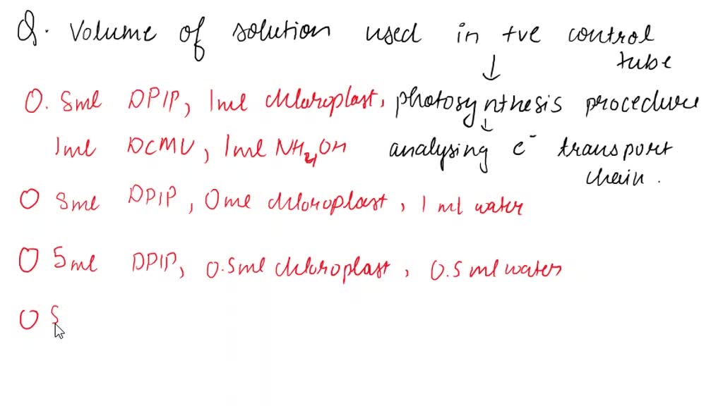 SOLVED: These volumes of solutions were used in the positive control ...