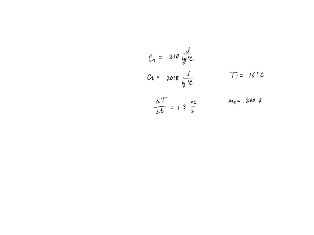 SOLVED: A brass calorimeter cup with a specific heat of 380 J/(kg · °C) contains milk with a ...