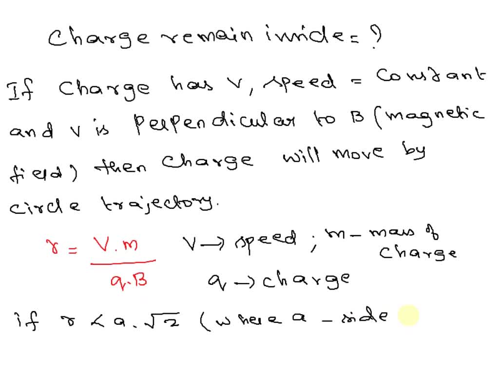 SOLVED: 3. A charged particle is fired into a cubical region of space ...