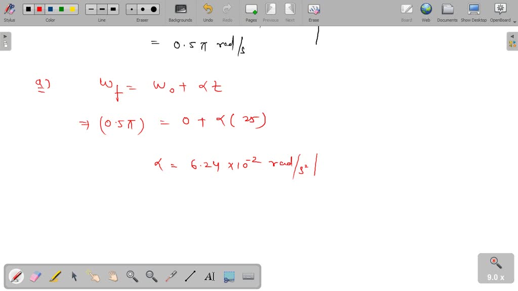 SOLVED: wheel starts from rest and uniformly increases angular speed to 0.25 rev/s in 25 (a ...