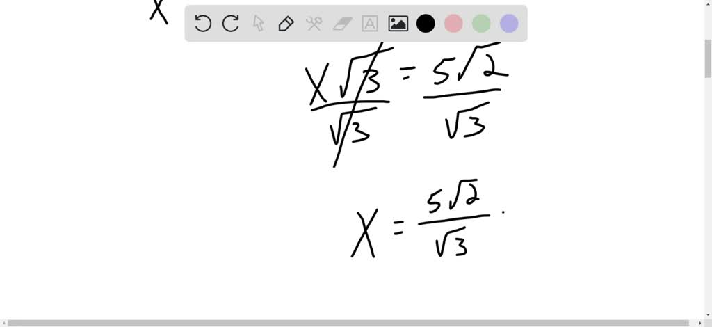 SOLVED: Identify the values of the variables. Give your answers in simplest radical form. Help ...