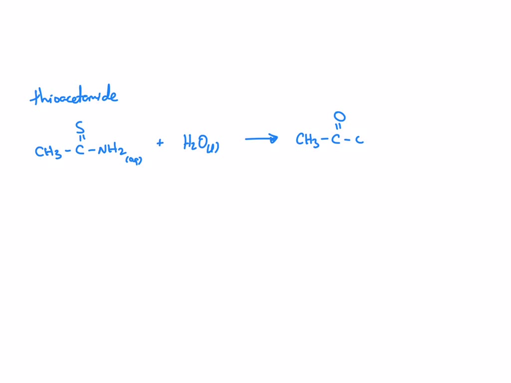 SOLVED: In a basic solution, thioacetamide decomposes through a ...