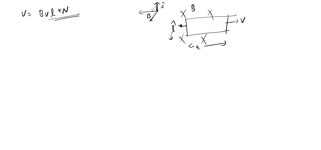 SOLVED: The rectangular loop of N turns shown below moves to the right with a constant velocity ...