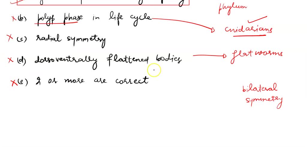 SOLVED: Question 3 2 pts Which characteristic is shared by cnidarians ...