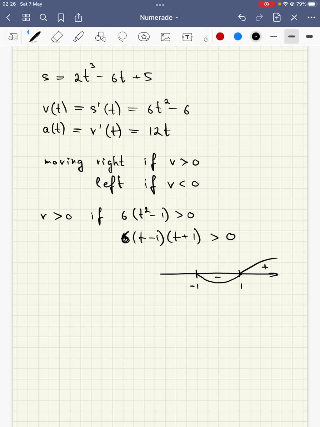 SOLVED: An object is moving along a horizontal coordinate line ...
