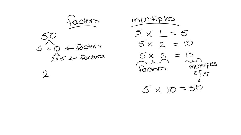 Solved Differentiate Between Factors And Multiples Provide Relevant
